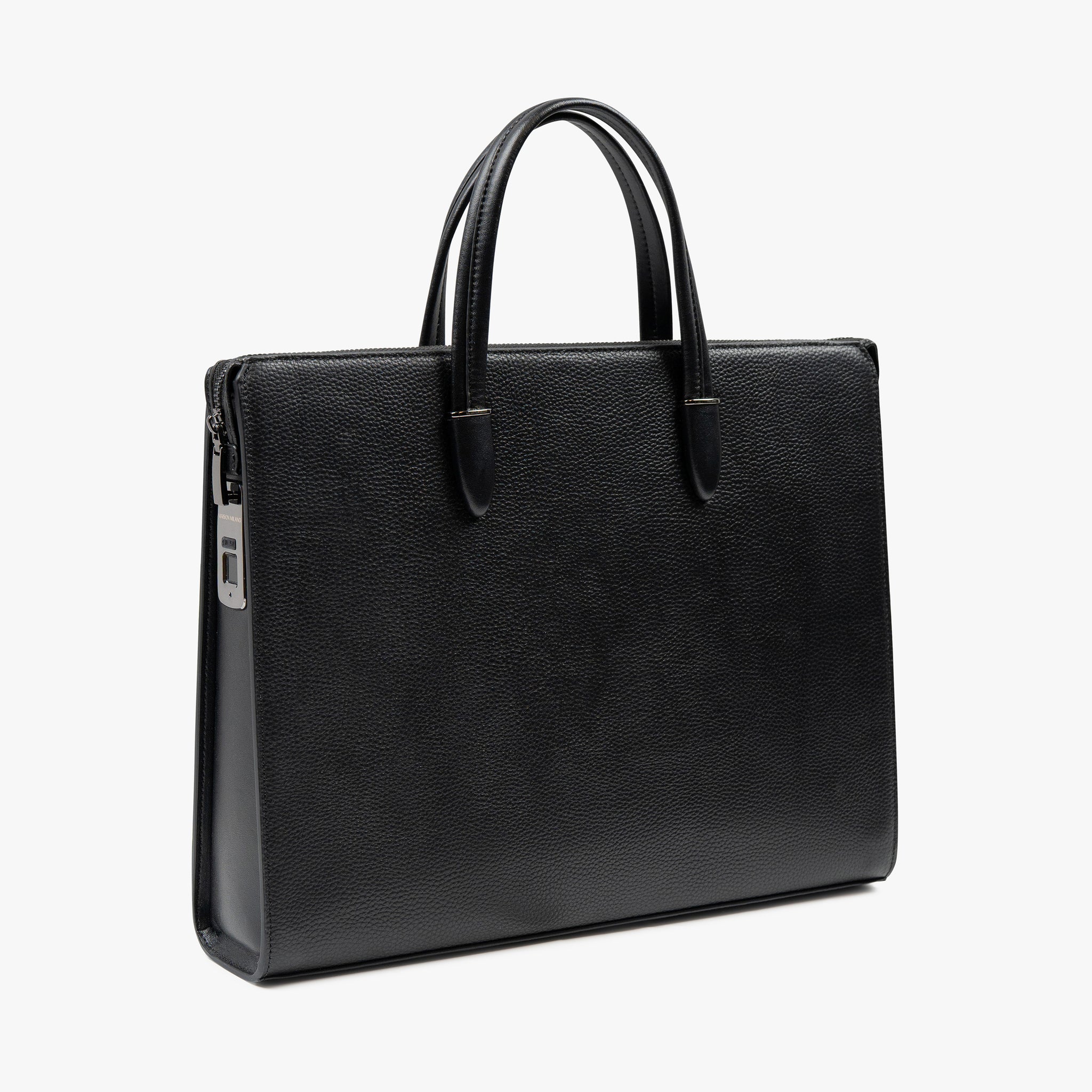 Milano Imperio Leather Briefcase with Fingerprint Lock