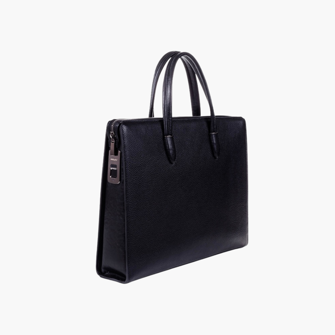 Milano Imperio Leather Briefcase with Fingerprint Lock – Power ...