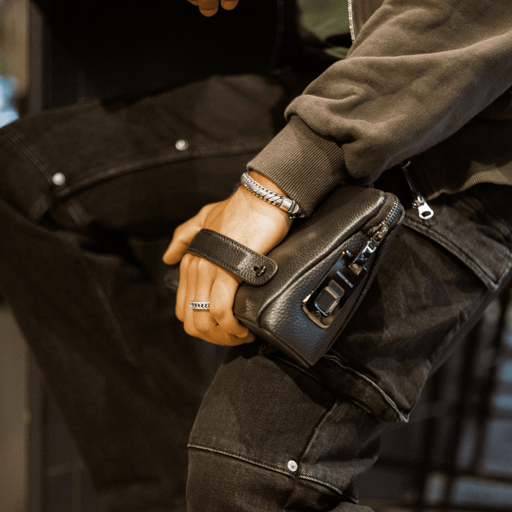 Fingerprint Lock Leather Bags for Men: Milano Classico Collection